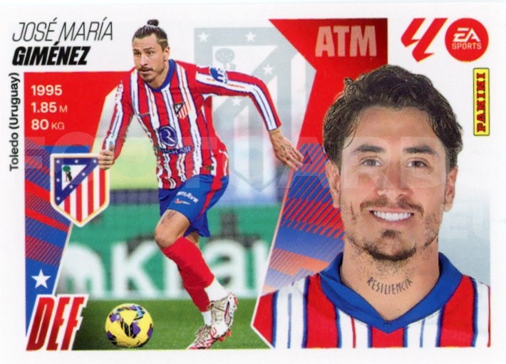 Stickers :: La Liga (Spain) :: Liga Este 2025/2026 :: ATM06 Giménez ...